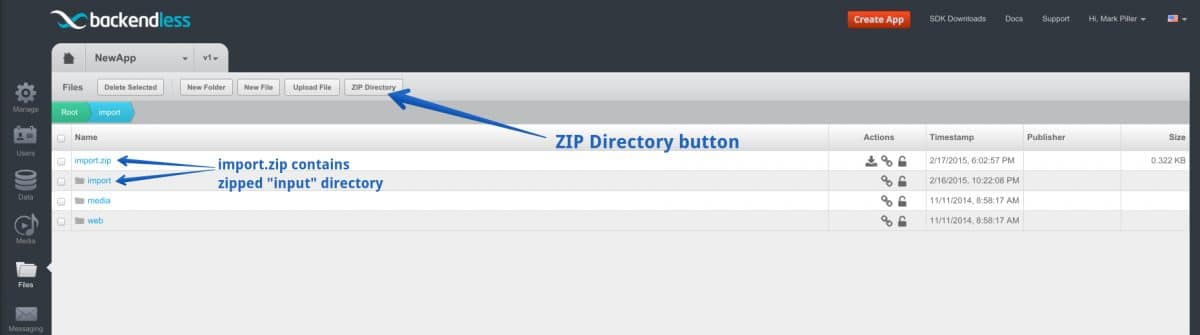 How to Compress Any Directory in Your File Storage Using Backendless Console